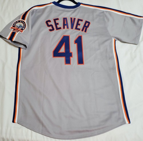 AUTHENTIC MAJESTIC TOM SEAVER LG. NEW YORK METS TBTC Jersey MADE IN THE ...