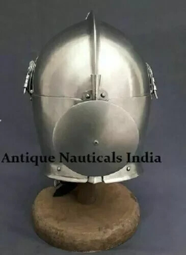 New Sliver Medieval Italian Armet helmet SCA LARP Fantasy Helmet Knight ...