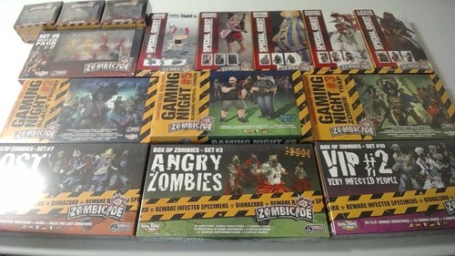 Zombicide Huge lot Special Guests Box of Zombies Vip Zombivors Angry ...