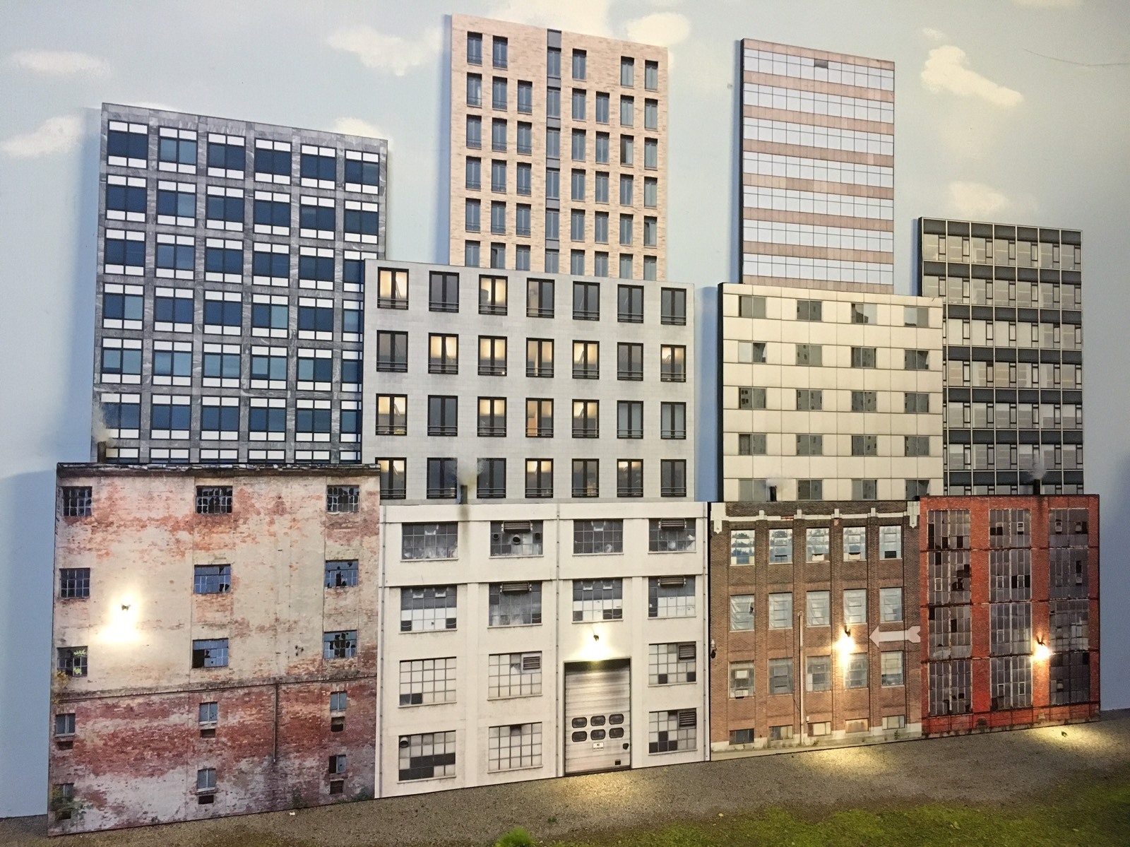 G Scale Scratch Built Up -“10 City Building Flats 3D Collage” Backdrop ...