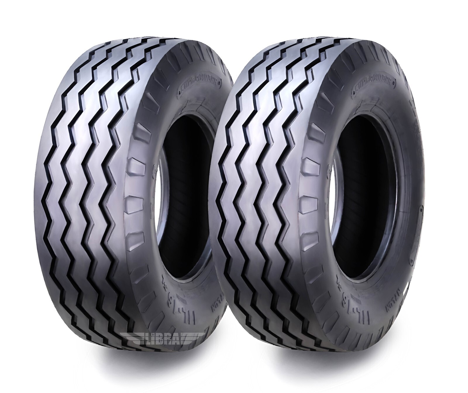 SUPERGUIDER Heavy Duty 11L-16 Implement Tire F-3 Pattern 12 Ply, Set 2 ...