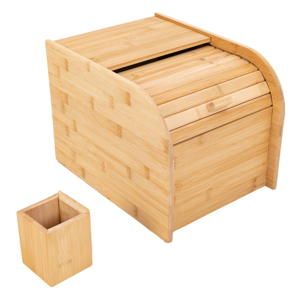 Bamboo Rice Storage Container Wood Color Rice Storage Container with ...