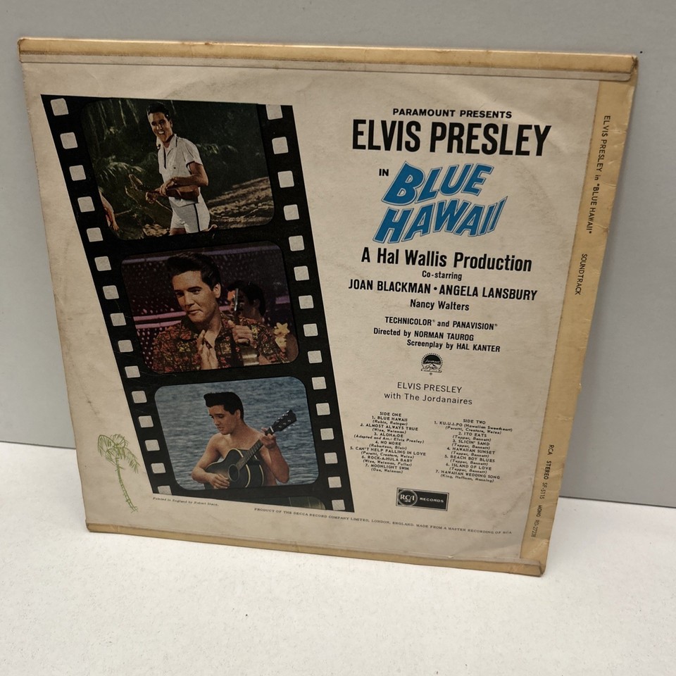 Elvis Presley Handsigned Blue Hawaii Soundtrack Album Record LP Mono RD ...
