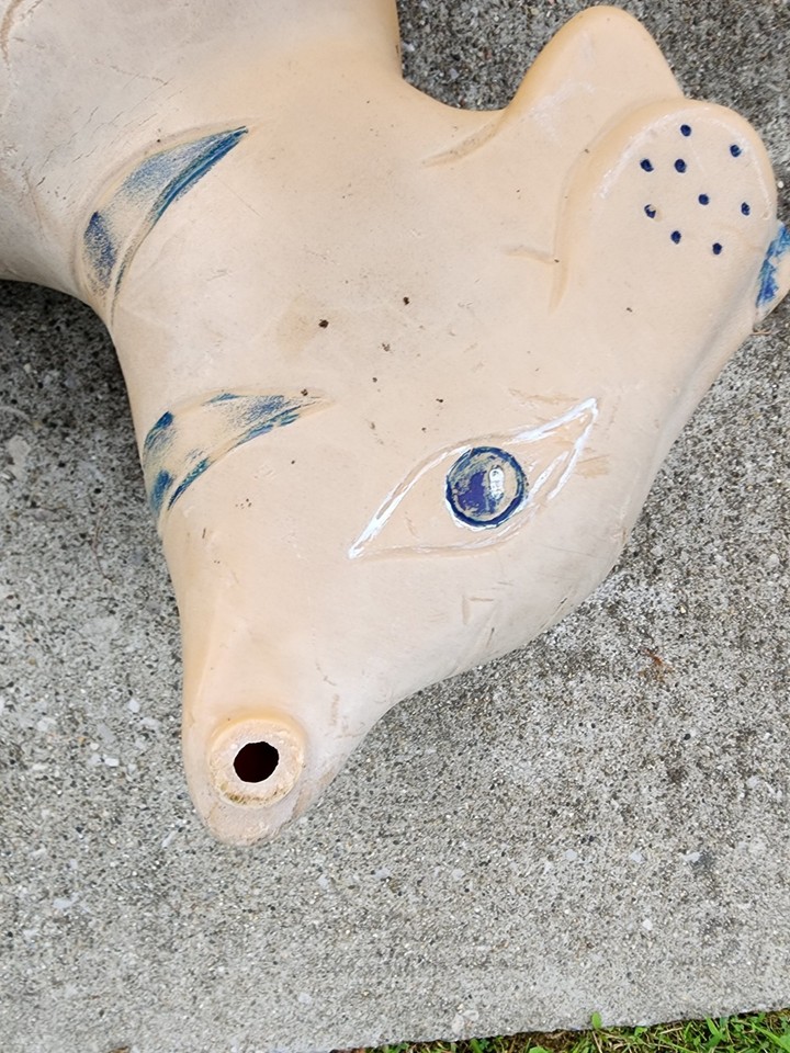 VINTAGE PLAYGROUND SPRING RIDER .LION . MEXICO FORGE ..RESIN NOT METAL ...