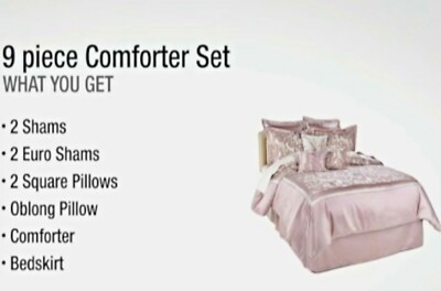Highgate Manor Rosedale 9 piece Comforter Set King - Dusty Rose Pink ...