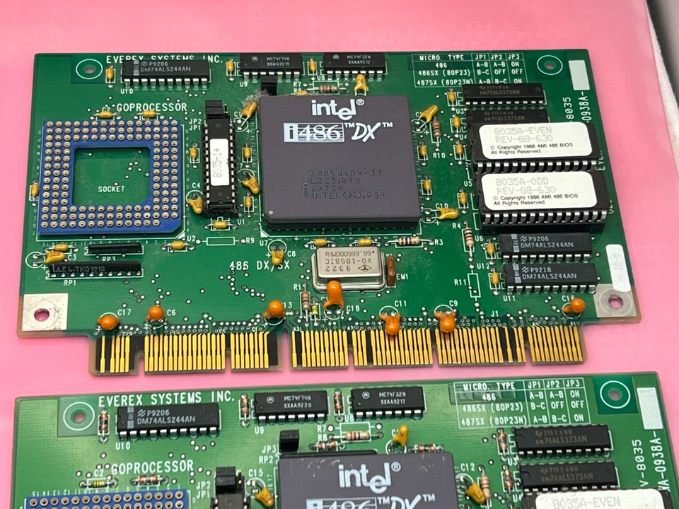 RARE Vintage Everex 486 Module System Board w/ A80486DX-33, SX729 CPU ...