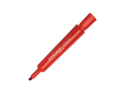 Office Depot Permanent Markers, Chisel Point, Red Ink, 12-Pack recycled ...