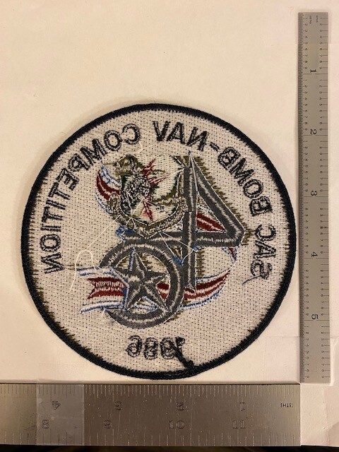 Original, Authentic US Air Force's 1986 SAC BOMB-NAV COMPETITION Patch ...