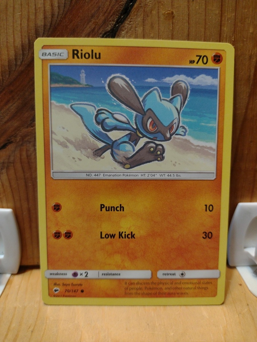 Cartao Riolu Pokémon TCG: Sinnoh Stars Mini Tin Riolu, Bidoof (2