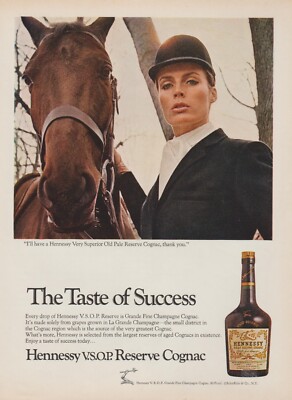 1967 Hennessy Cognac - Equestrian Fancy Girl Horse Woods -Vintage Print ...