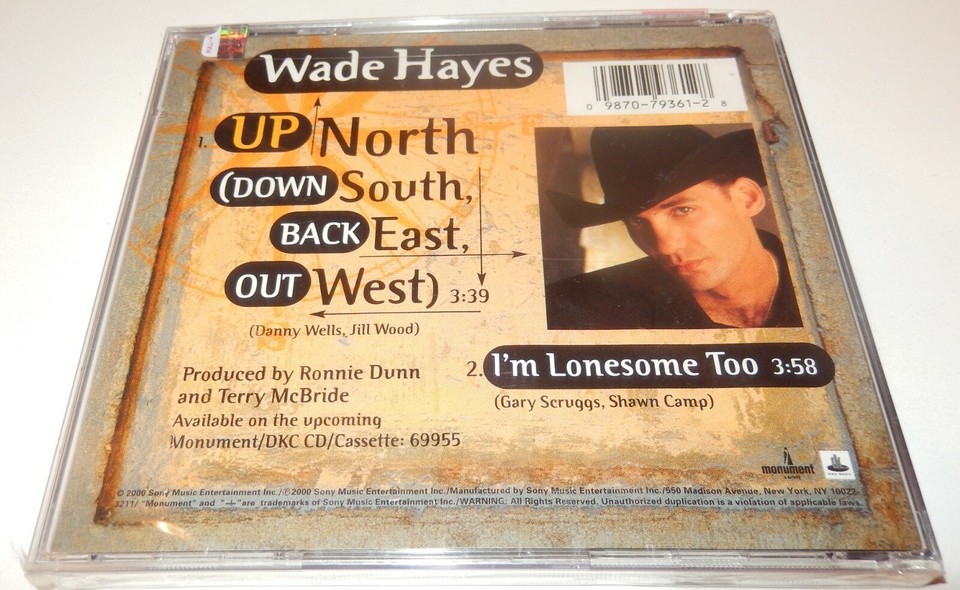 Up North Down South Back East West [2 Track Single] by Wade Hayes (CD ...