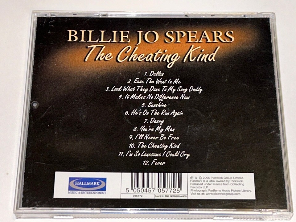 Billie Jo Spears The Cheating Kind Country Music Album Cd 4S442 | eBay