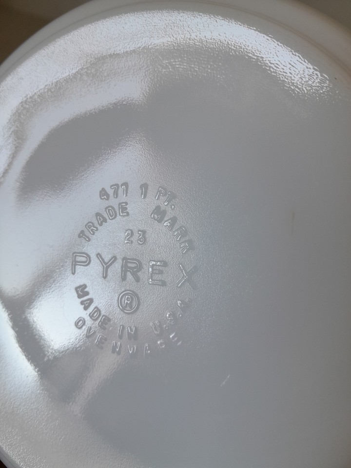 Vtg Pyrex 471 1 pt Cinderella Dish Amish Butterprint Aqua Blue Vintage ...