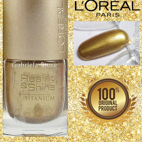 L'Oreal Resist & Shine Titanium Nail Polish Color Bronze Sparkle 739 ...