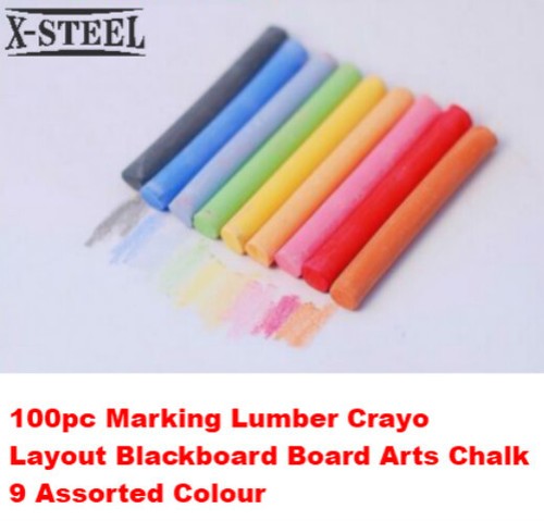100pc Marking Lumber Layout Blackboard Board Arts Chalk 9 Assorted ...
