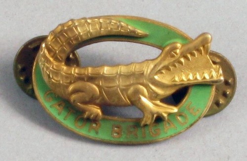 GATOR BRIGADE G23 MEDAL INSIGNIA ARMY ENAMEL GREEN PIN ALLIGATOR ...