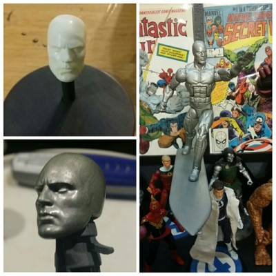 Marvel Legends Custom Silver Surfer Head Cast UNPAINTED. | eBay