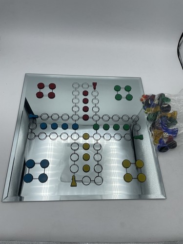 Vintage Glass Mirror Parcheesi Board Game Rare Funky | eBay