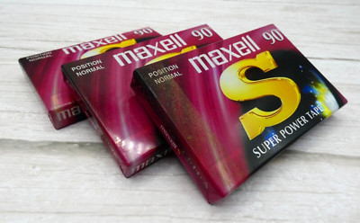 3x MAXELL S90 SUPER POWER 90 Minutes Blank Audio Cassette Tape ~ NEW ...