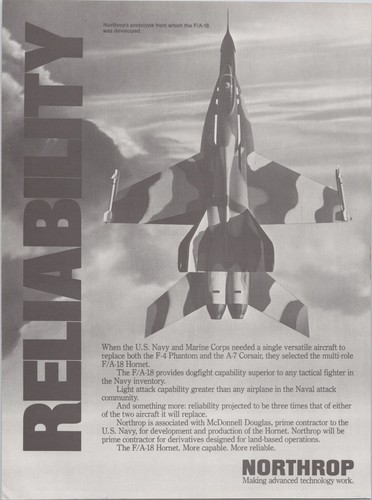 Northrop US Navy Marine Corps F/A-18 Hornet Tactical Fighter Print Ad ...
