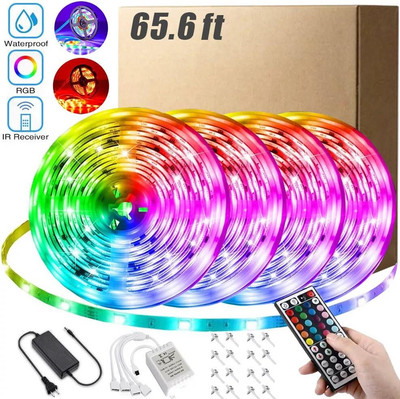 Flexible 65.5' 20m LED Strip Light RGB Color Change Ceiling Cabinet ...