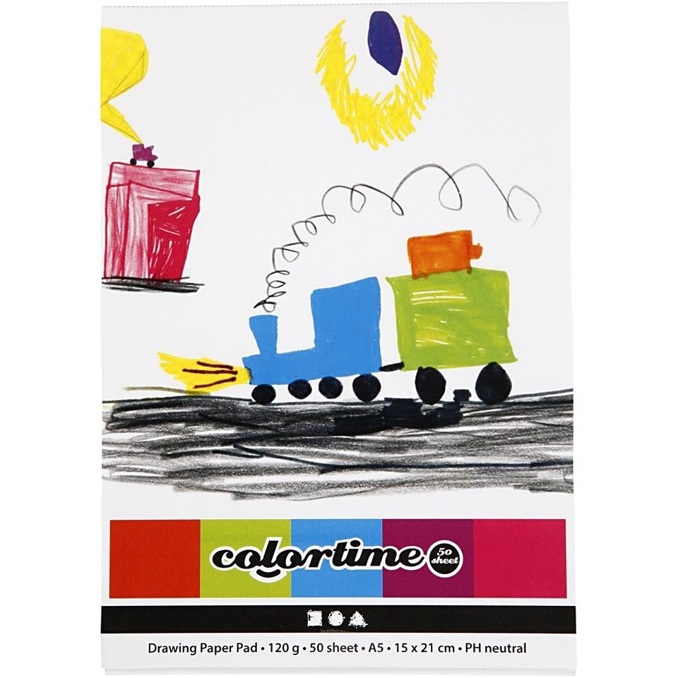 Drawing Paper Pad, A5 15x21 cm, 120 cm, white, 50sheets | eBay
