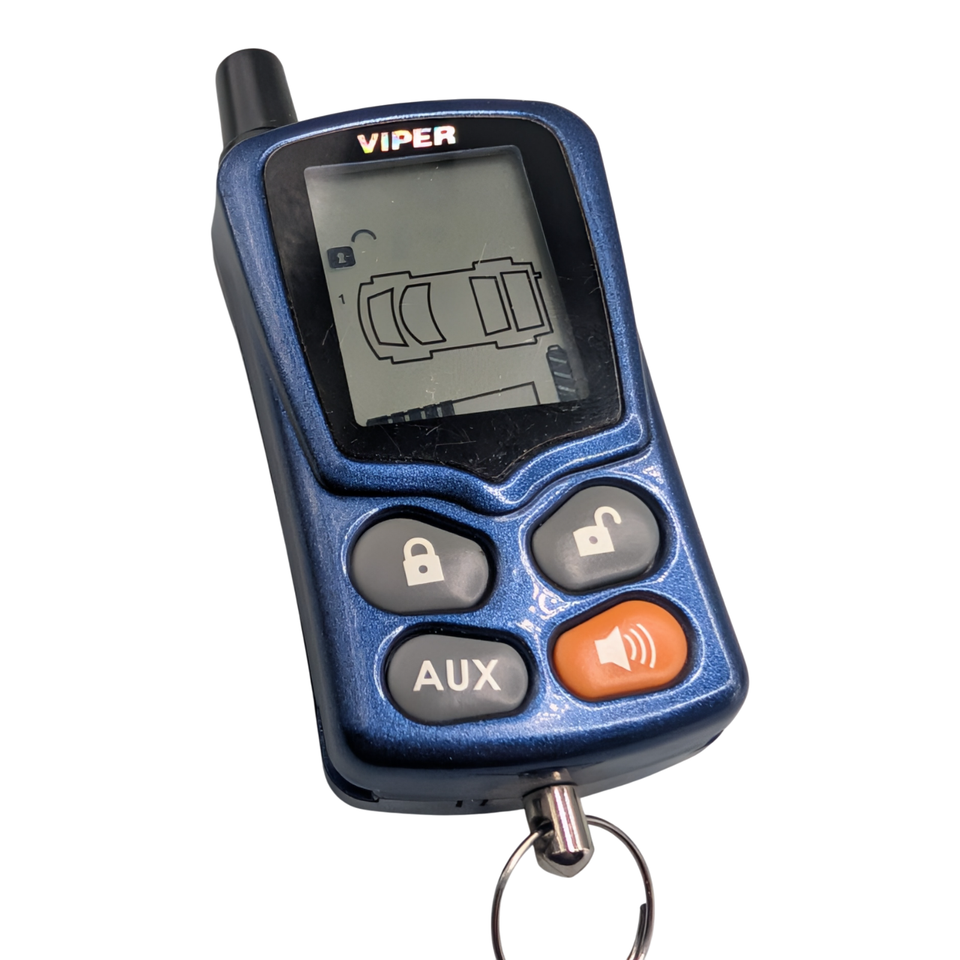 NEW VIPER LCD SCREEN BLUE REMOTE START FOB ALARM 2 WAY EZSDEI489 489V/P ...