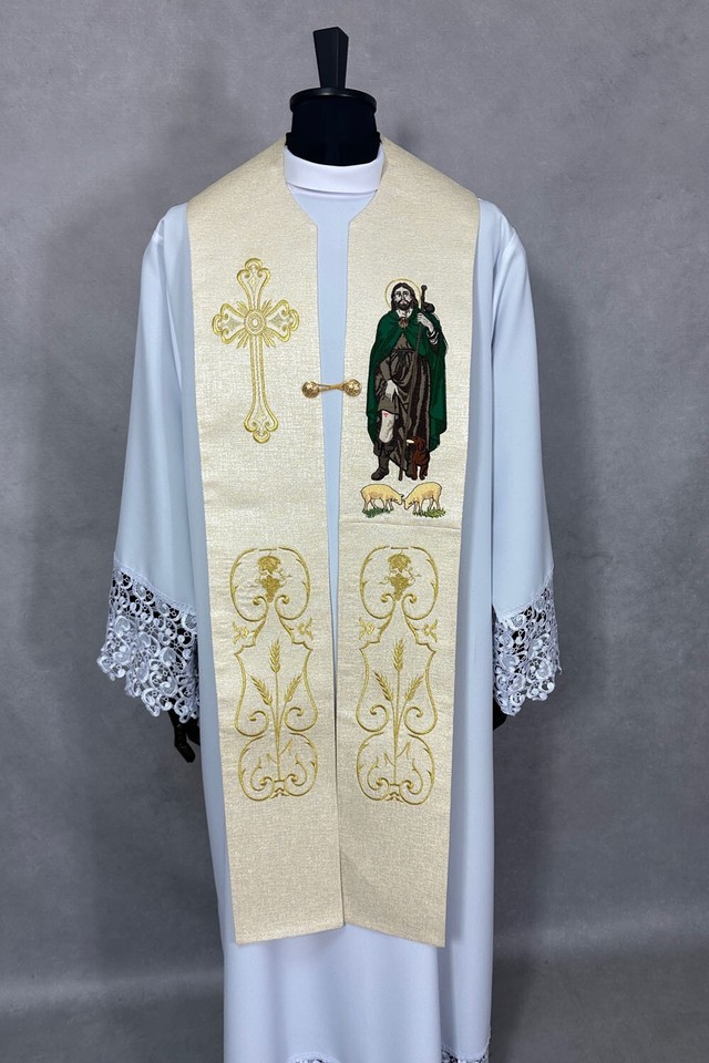 Overlay STOLE Priest stole gold brocade - a rich embroidery | eBay