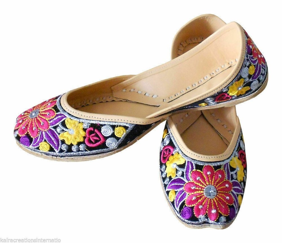 Women Casual Shoes Indian Handmade Punjabi Jutties Leather Slip-On ...