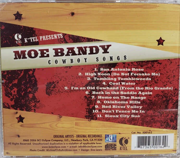 K-Tel Presents: Moe Bandy by Moe Bandy (CD, Jul-2006, K-Tel ...