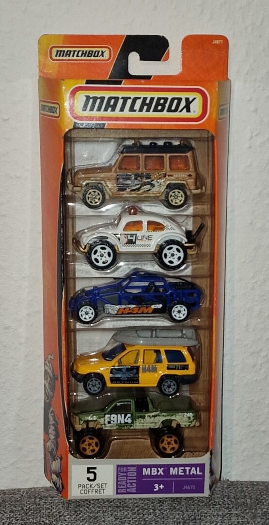 Matchbox 5er Set Gift-Pack MBX Mummy's Gold 2006 VW Beetle 4x4 Jeep ...