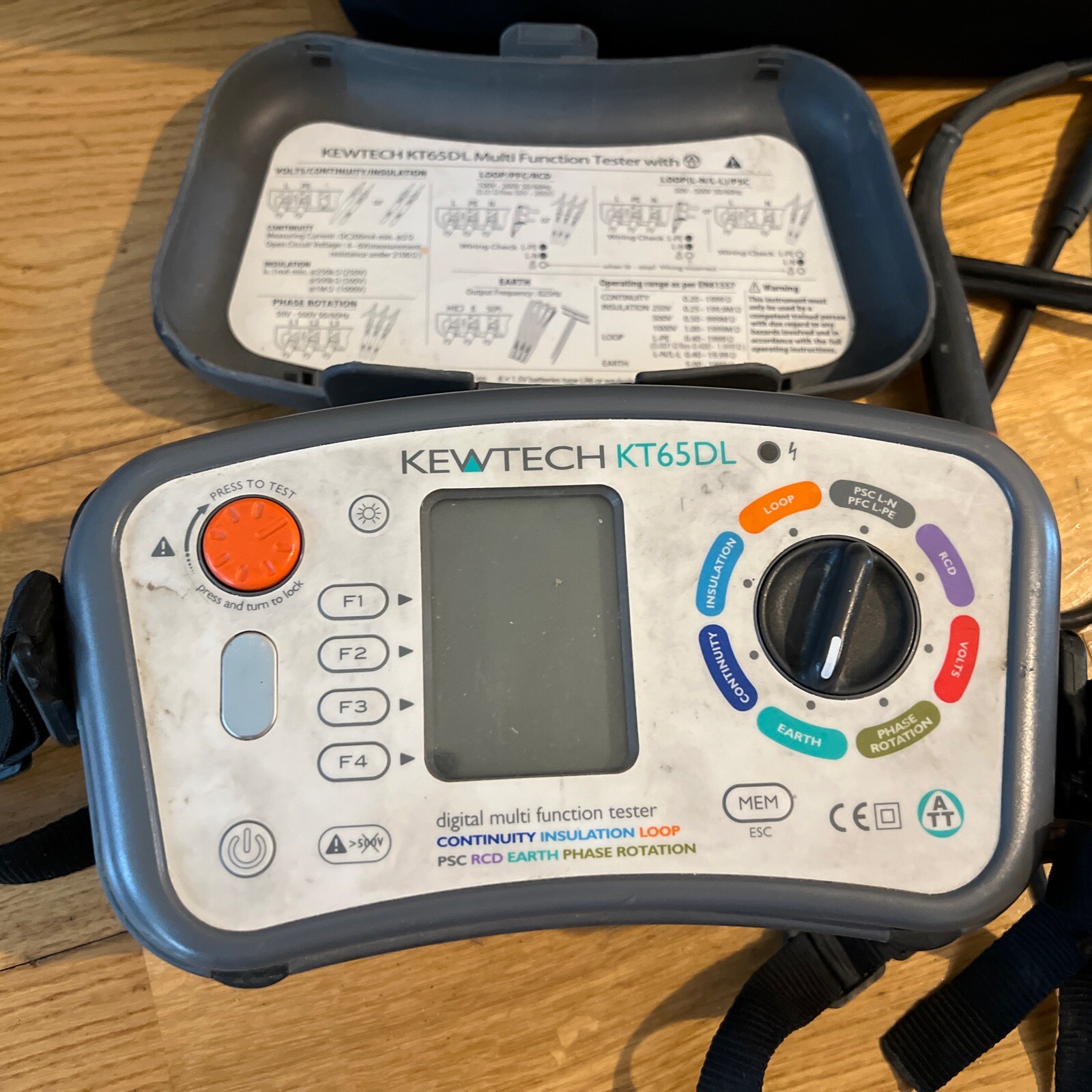 Kewtech KT65DL Digital 8-in-1 Multifunction Electrical Tester ...