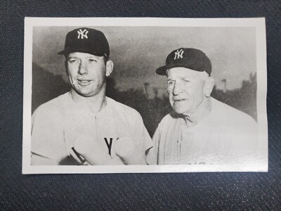 1955 MICKEY MANTLE & CASEY STENGEL GEORGE BRACE POSTCARD | eBay