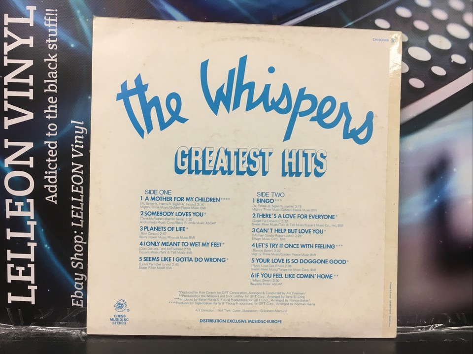 The Whispers Greatest Hits LP Album Vinyl Record CH50049 Soul 70’s FRA ...