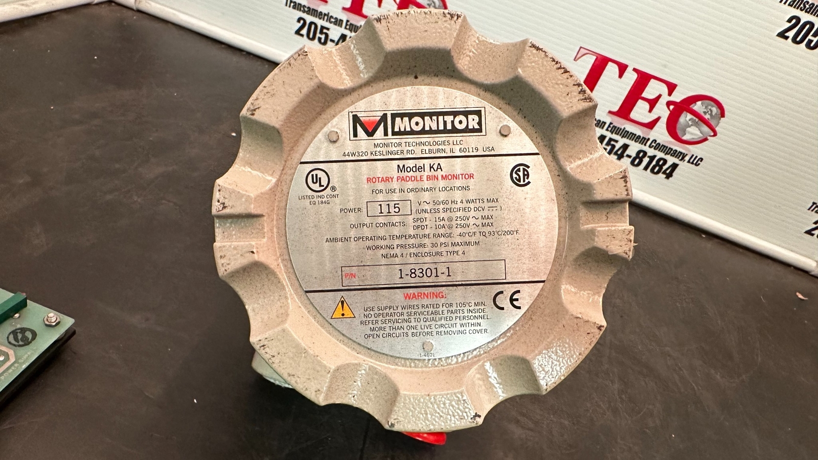 Monitor Tech 1-8301-1 Rotary Paddle Bin Monitor | eBay