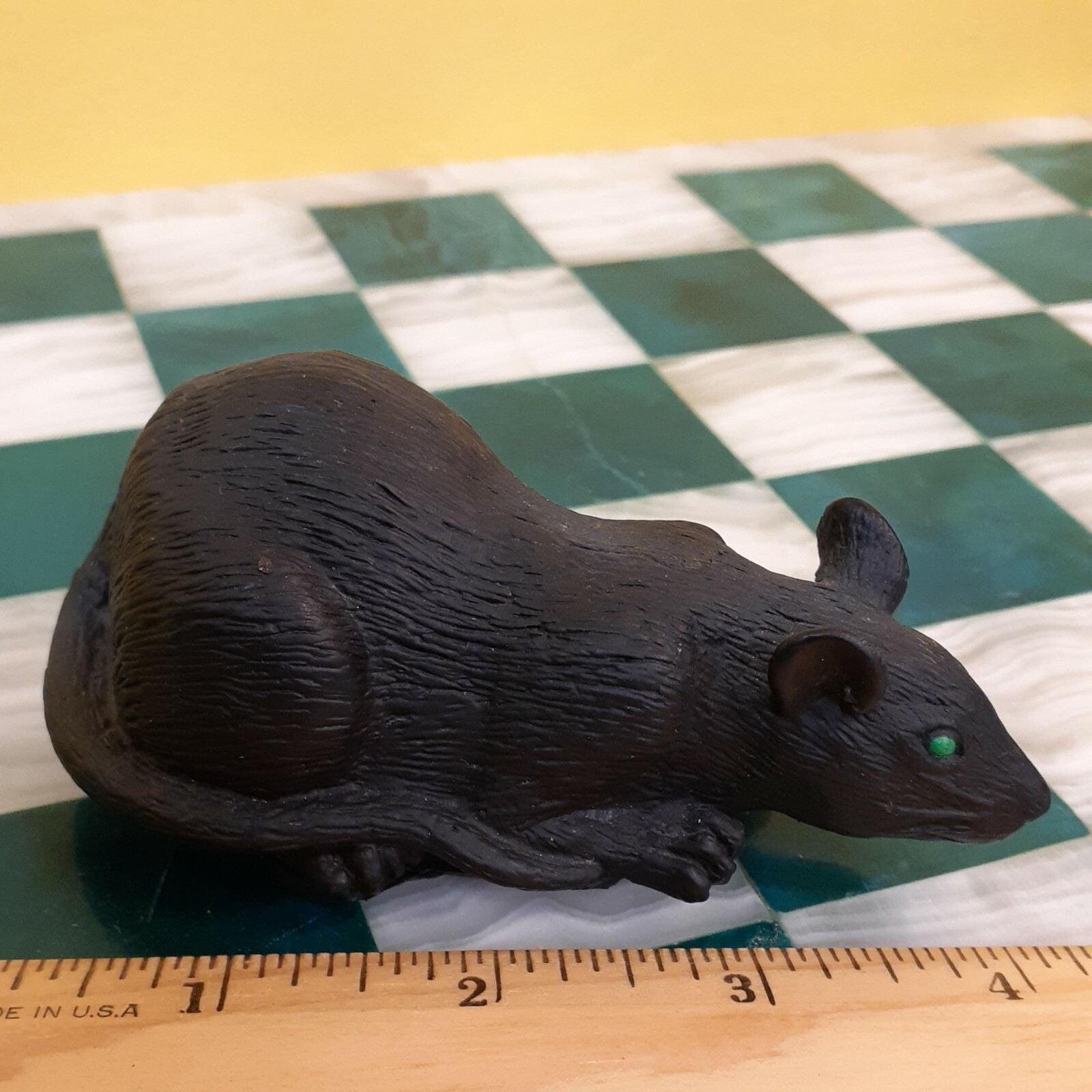 Toy Rat 4" Inch Black Plastic Pullback Friction Toy 1993 Toy State ...