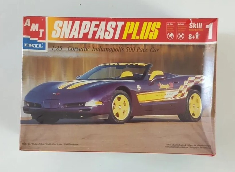 AMT ERTL SnapFast Plus 1:25 Corvette Indianapolis 500 Pace Car Model ...
