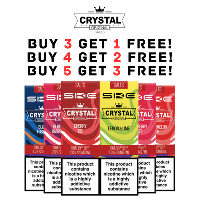 SKE Crystal Vape Juice e liquid 10/20 mg Pod Kit Nic Salts 10ml 50/50 ...
