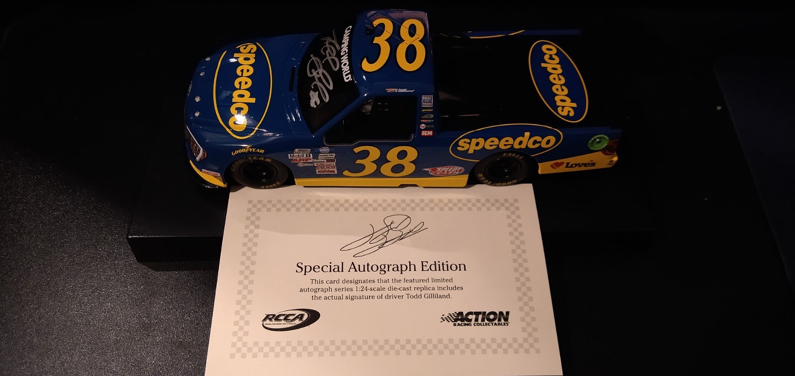 2021 TODD GILLILAND Autographed #38 Speedco 1:24 120 Made In Stock Free ...
