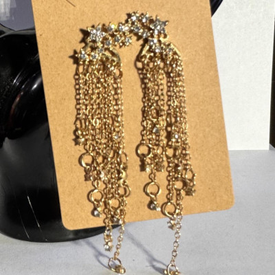 Heart Stack Earrings with cz Dangles RS5/57 | eBay