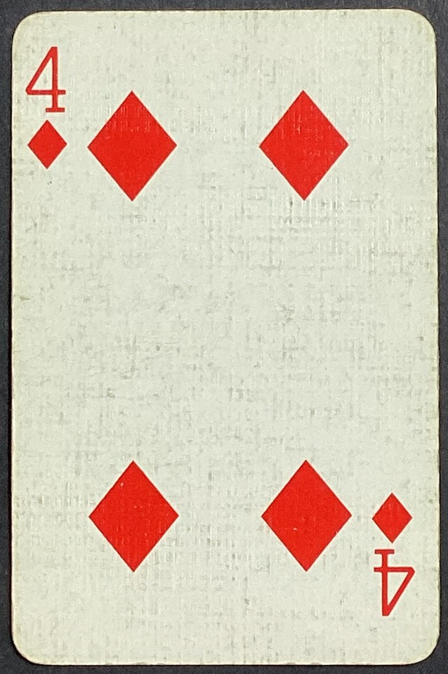P&O Design Pattern Vintage Single Swap Playing Card 4 Diamonds | eBay