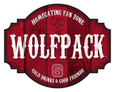 NC State Wolfpack Sign 24" Wall Art Fan Zone Tavern Sign NEW | eBay