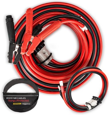 1 Gauge 30FT 1500A Heavy Duty Jumper Cables Quick Connect Booster Car ...