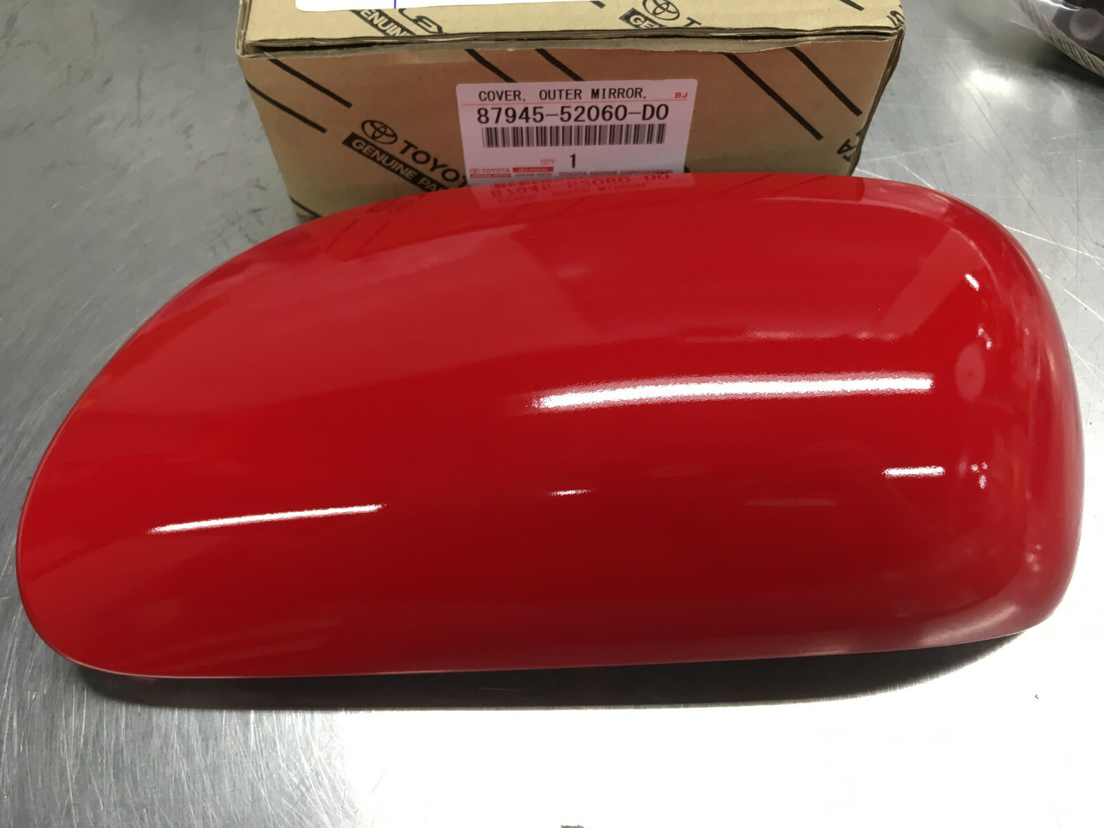 TOYOTA YARIS HATCHBACK OUTER MIRROR COVER FITS 2006-2011 RED DRIVER ...