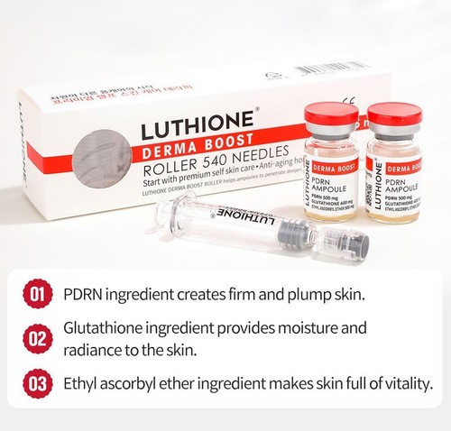 LUTHIONE Derma Boost PDRN Ampoule 1Kit (Ampoule 5ml *5ea) + MTS Roller ...