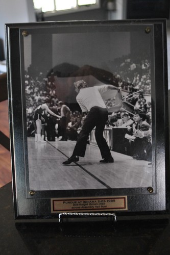 Bobby Knight 8x10 GLOSSY PHOTO Chair Throw Framed and Mounted on a ...