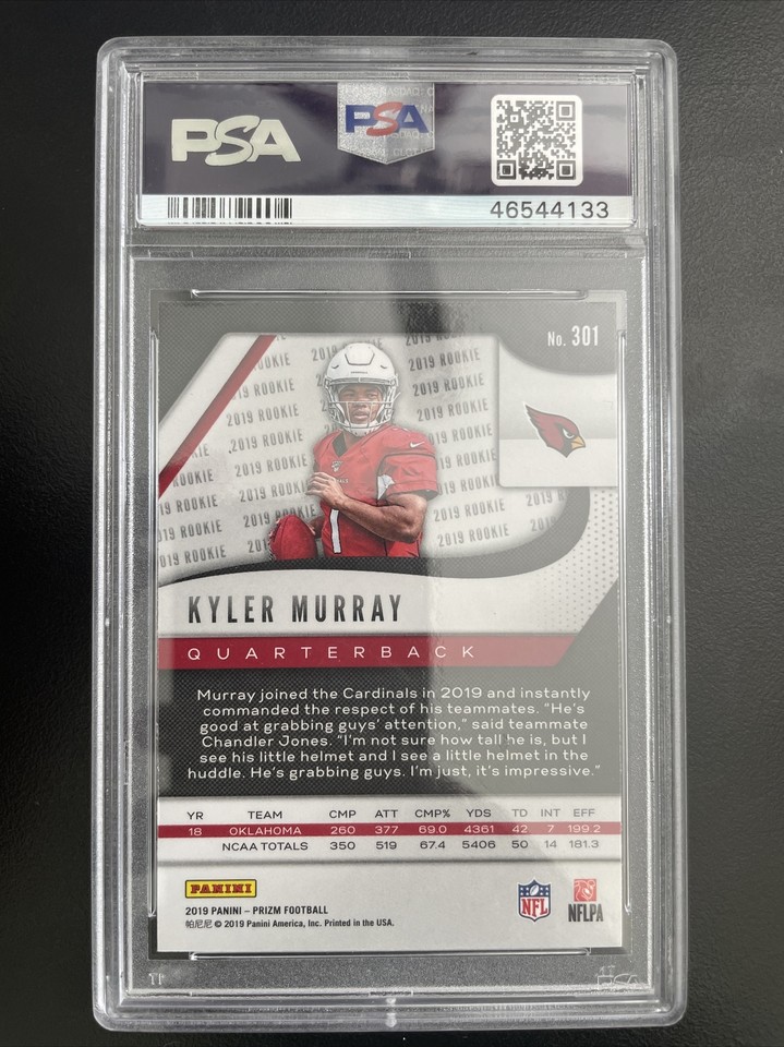 2019 Panini Prizm 301 Kyler Murray Rookie Card PSA 10 | eBay