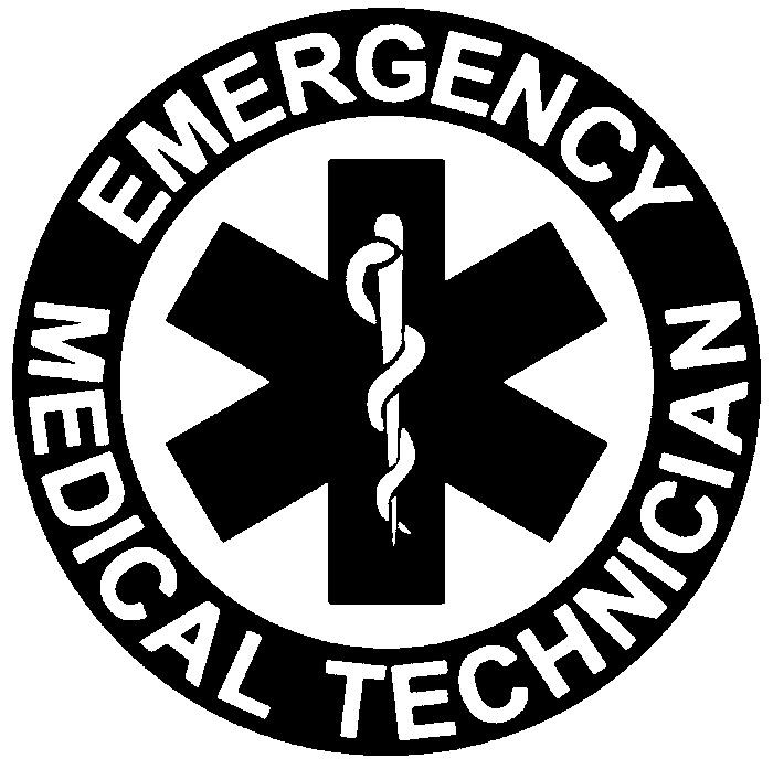EMT Emergency Medical Technician Emblem Vinyl Decal Sticker Window ...