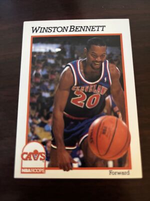 1991-92 NBA Hoops Winston Bennett #348 Cleveland Cavaliers Kentucky ...