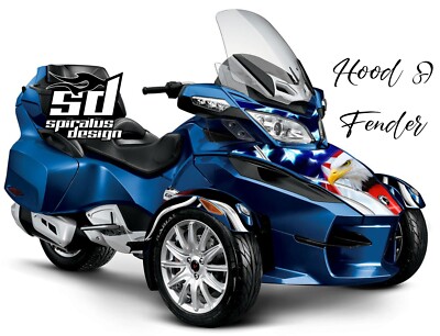 CanAm Spyder RT RT-S RT LTD decal kit "Patriot USA" 2010-19 Hood ...